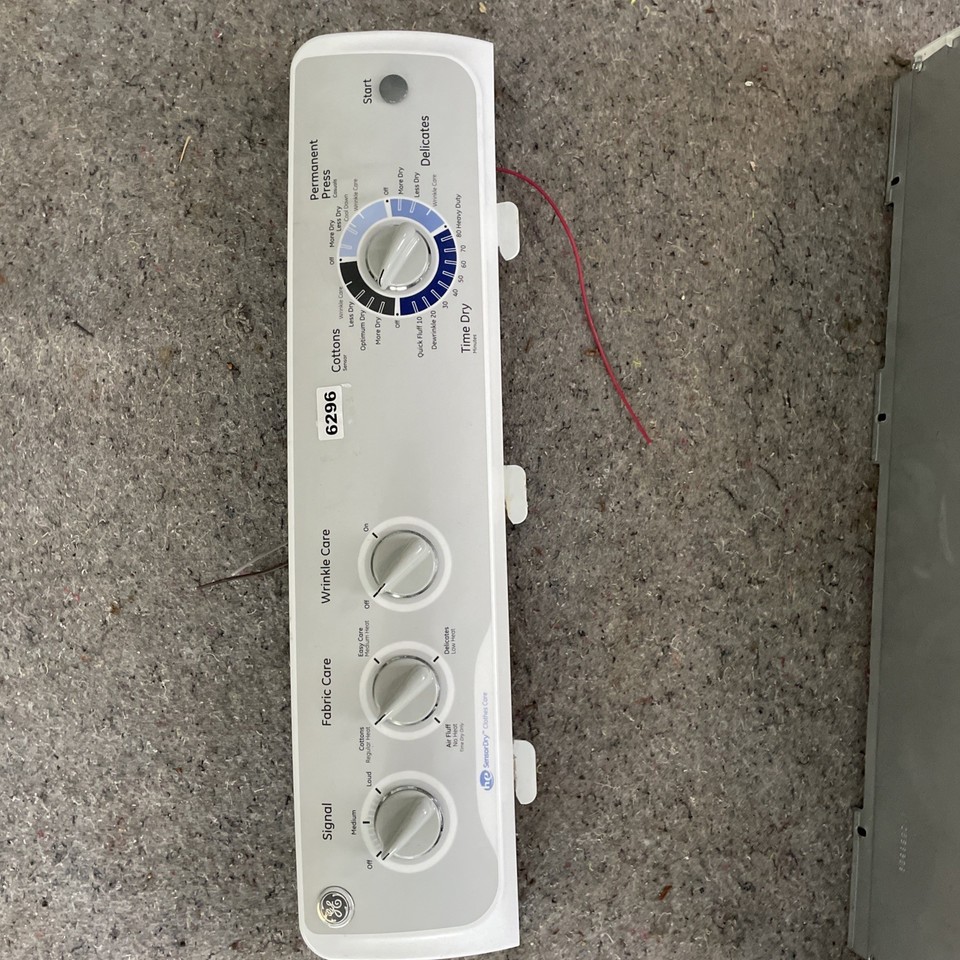 GE OEM Dryer Control Panel with Timer and switches GTDP490ED2WS ...