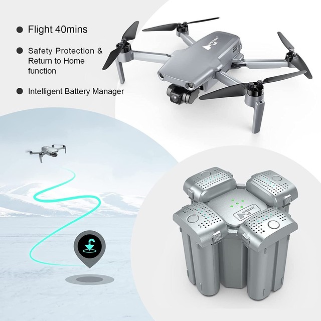 Hubsan Zino Mini Pro Drone Two Batteries 64GB EMMC With Carry Bag ...