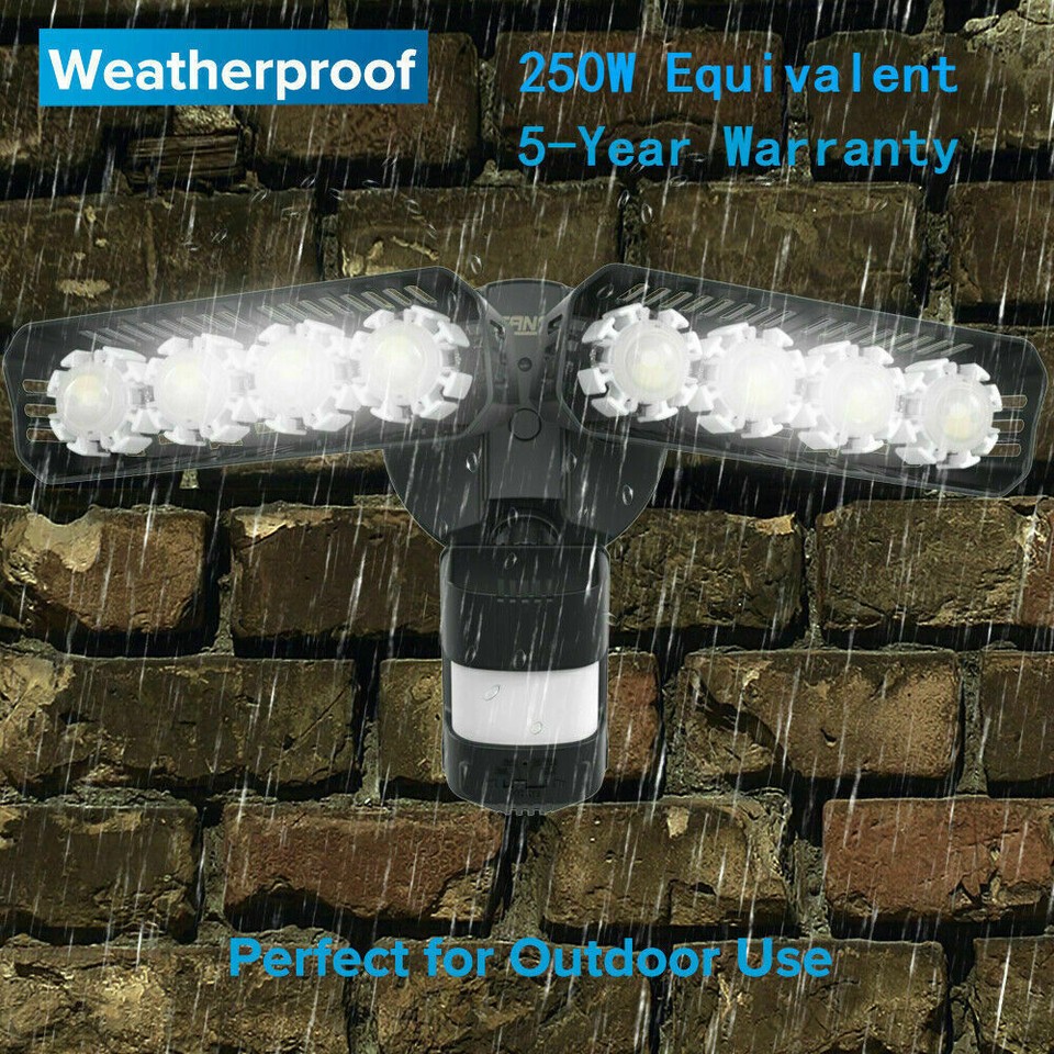 3600lm 250W LED Security Light Motion Sensor Yard Floodlight Dusk to ...