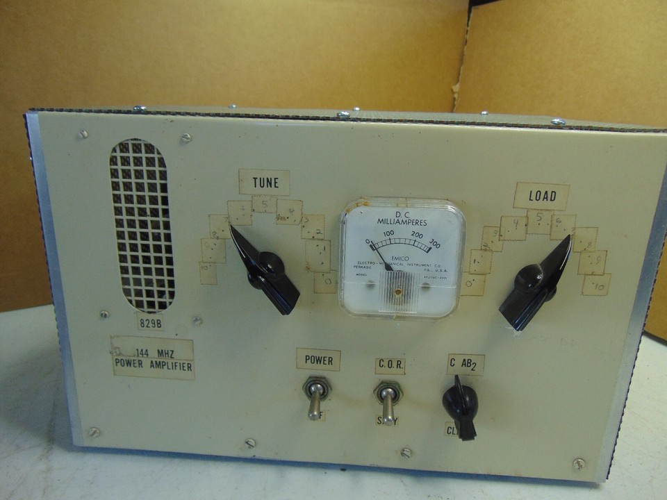 Ham Radio VHF 2 Meter 829B Push Pull Class-C Vacuum Tube RF Power ...
