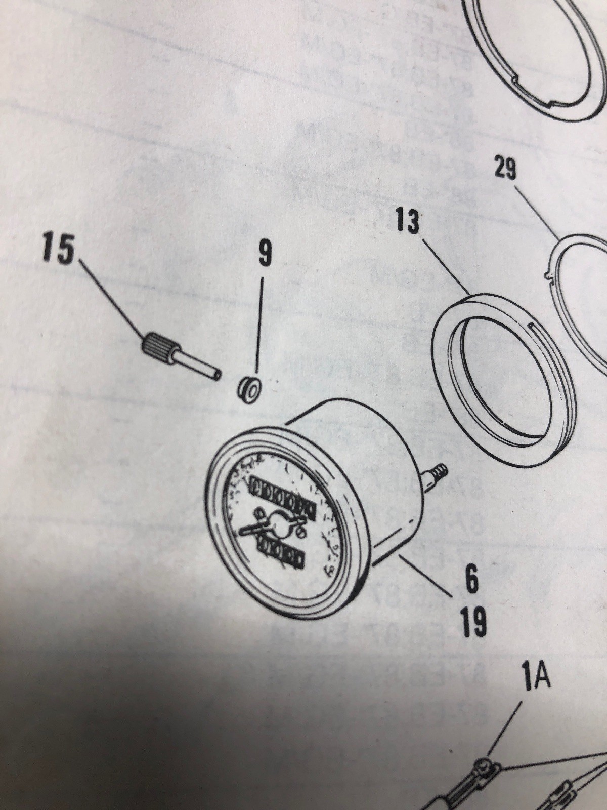 NOS FXR, FXLR Harley Davidson Speedometer Reset Knob #67108-83 NO SCREW ...