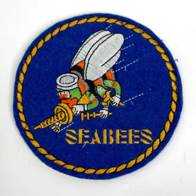 Vintage US Navy SEABEE Patch | eBay