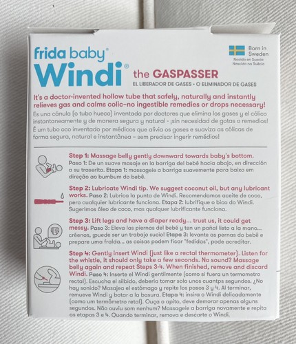 2x Windi The Gaspasser FridaBaby Natural Solution Baby Colic Gas 10ct ...