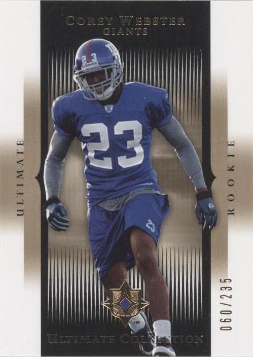 2005 Ultimate Collection - Ultimate Rookie Corey Webster #103 /235 (RC ...