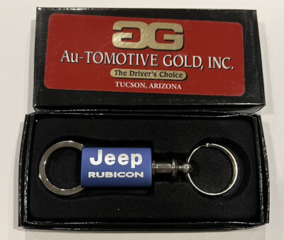 JEEP RUBICON Key Ring Chrome Blue & Silver Aluminum Valet Keychain | eBay