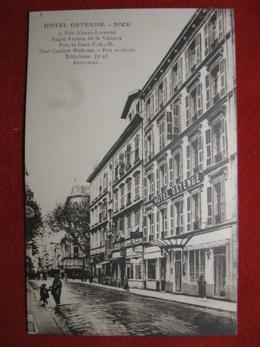 Carte NICE HOTEL OSTENDE Rue ALSACE-LORRAINE Editeur Frédéric LAUGIER ...