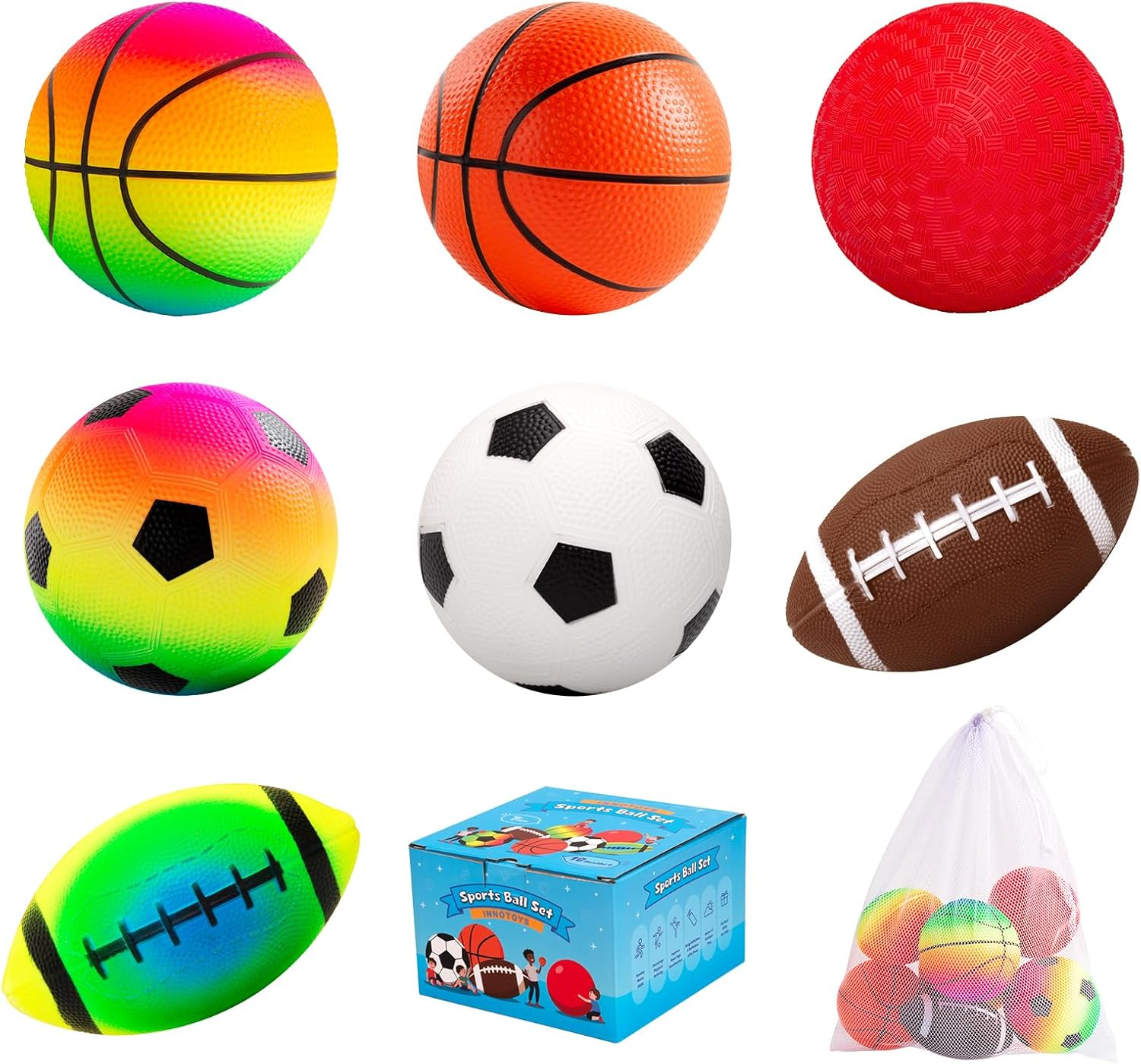 Balls for Toddlers 1-3 3-5, Toddler Toys 7 Pack 5" Small Balls with ...