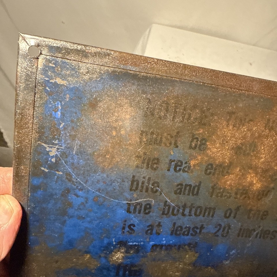 1913 Illinois ILL #1707 License Plate Car Tag Auto Register Man Cave ...