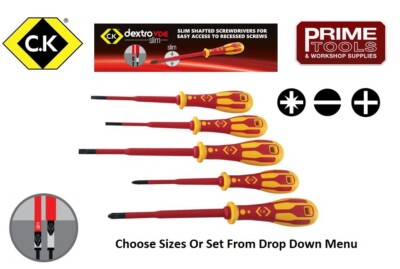 CK Dextro SLIM VDE Insulated Pozi, Slot, Phillips,Modulo Screwdrivers ...