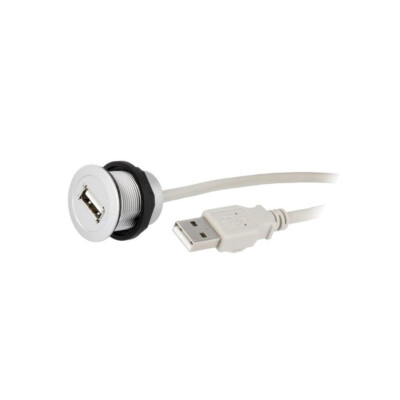09454521925 USB male 22mm har-port -25-70°C Ø22.3mm IP20 Colour: silver ...