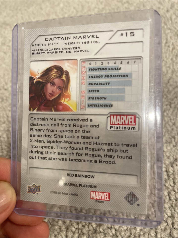 20323 Upper Deck Marvel Platinum - Captain Marvel Red Rainbow | eBay