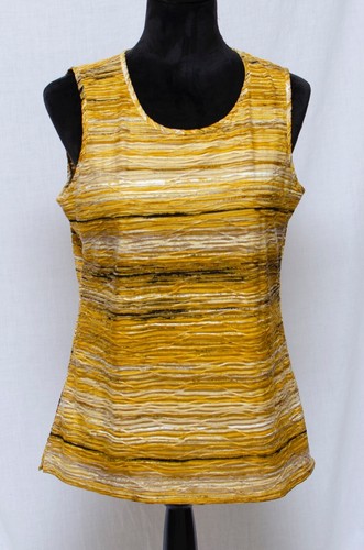 Kasper Gold Stripe Tank Top Sz M | eBay