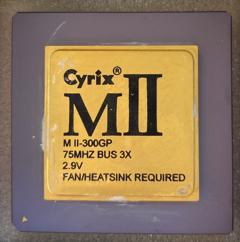Cyrix MII (M II-300GP) 75MHz BUS 3X 2.9V Vintage Processor CPU | eBay