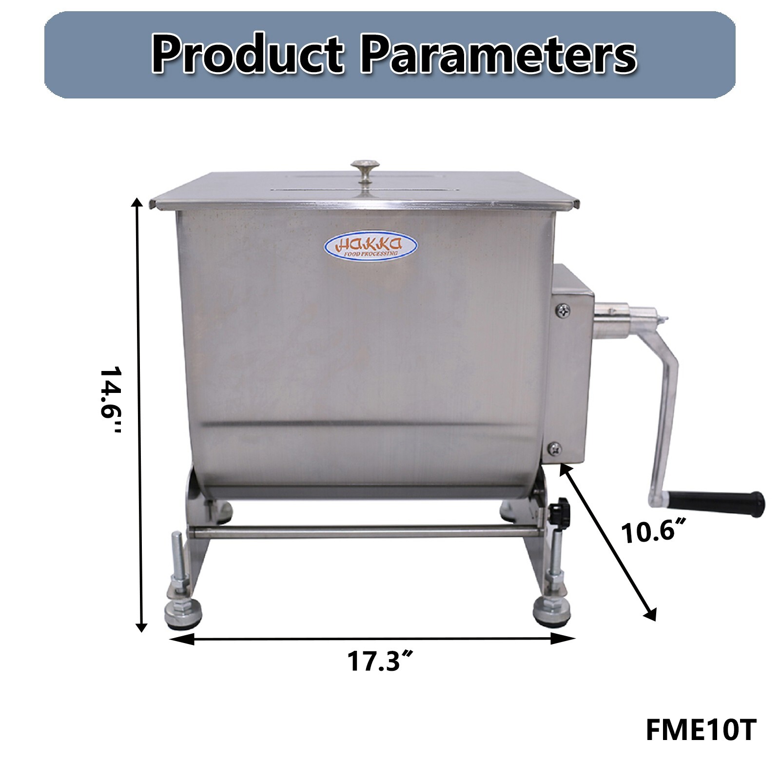 Clivia Electric Meat Mixer 15lbs/7.5L Tilt Capacity Tank Meat Sausage ...