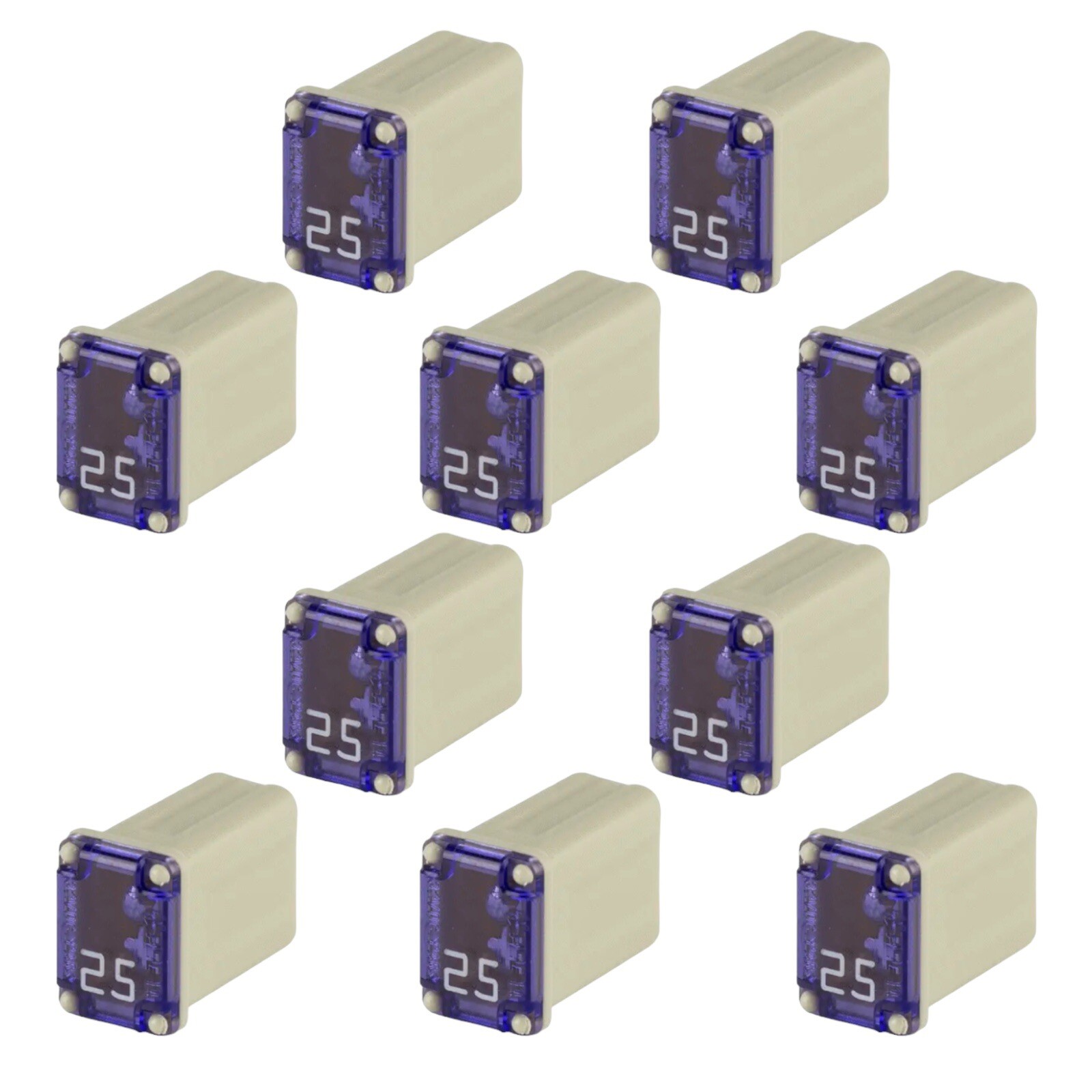 Lot of 10 Bussman FMM-25 Micro 25 A Amp Female Time Delay JCASE ...