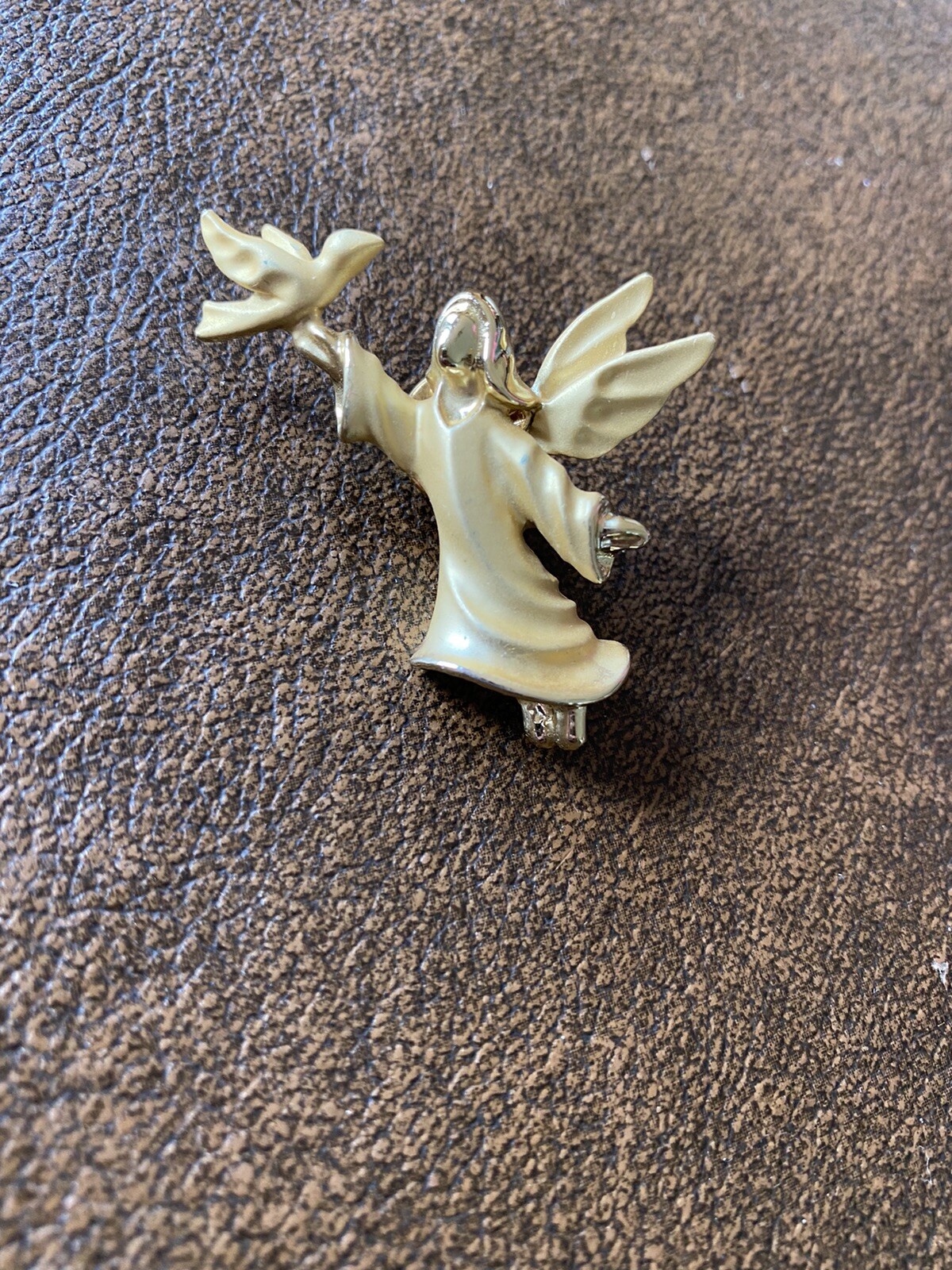 Giusti Gigio - Vintage Peace Angel With Dove Tie Tack… - Gem