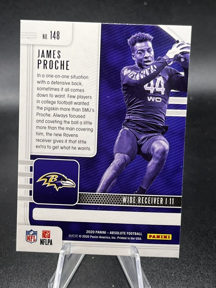 2020 Absolute #148 James Proche RC Baltimore Raves | eBay