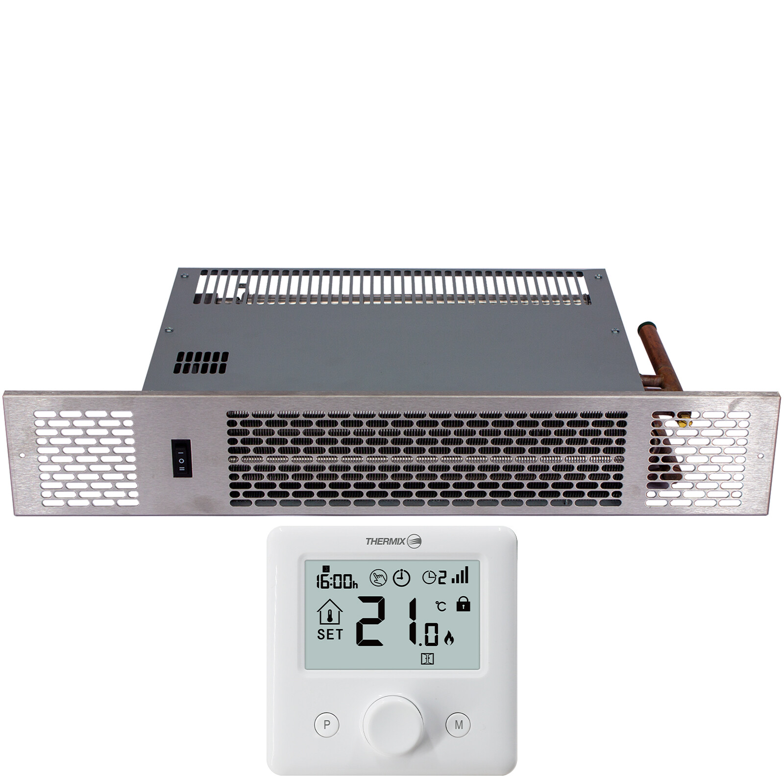 Mylek Plinth Heater Kitchen 24/7 Wireless Thermostat Central Heating ...