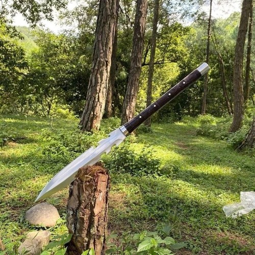 CUSTOM HAND FORGED D2 STEEL VIKING SPEAR COMBAT KNIFE SURVIVAL SPEAR W/Sheath | eBay