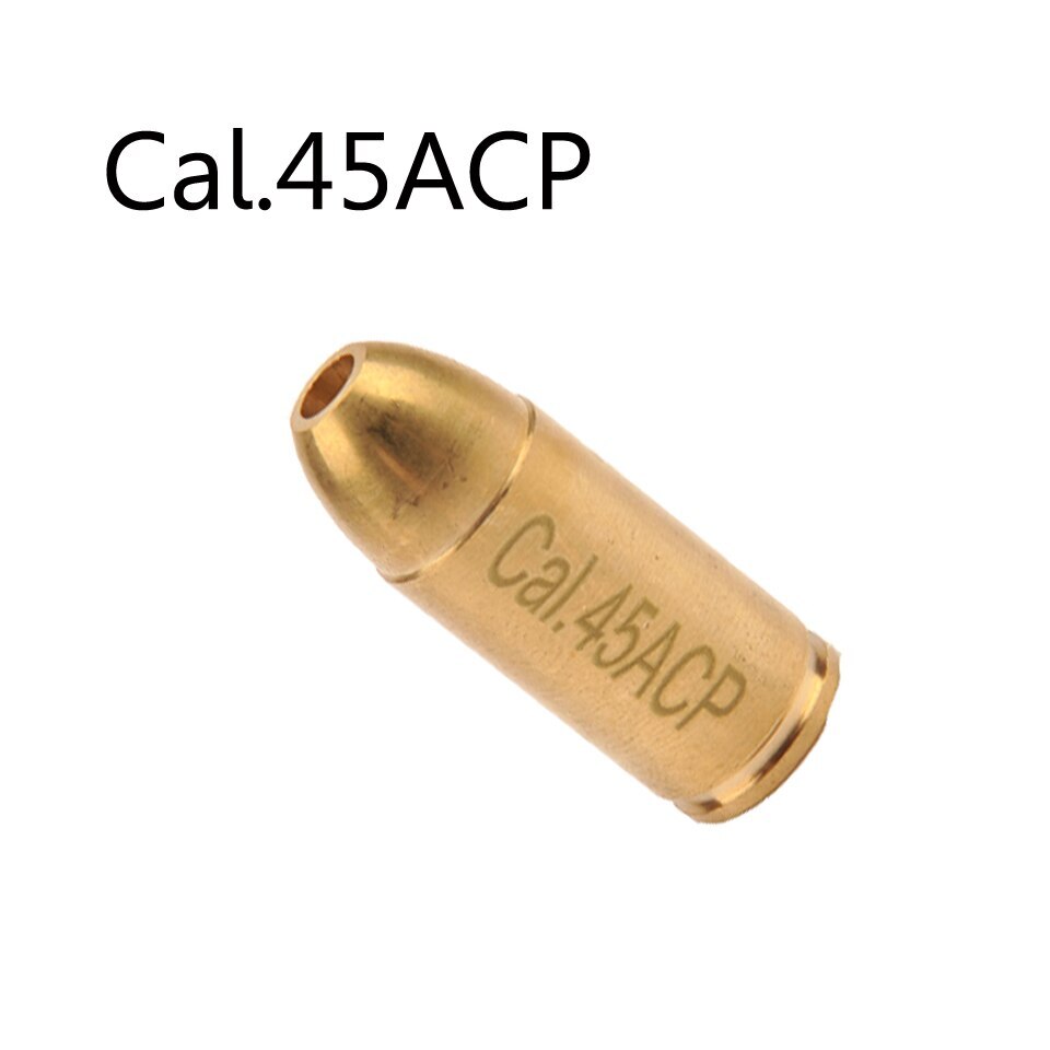 Red Laser Bore Sight .45 45 ACP 45 COLT Bore sighter Brass Cartridge ...