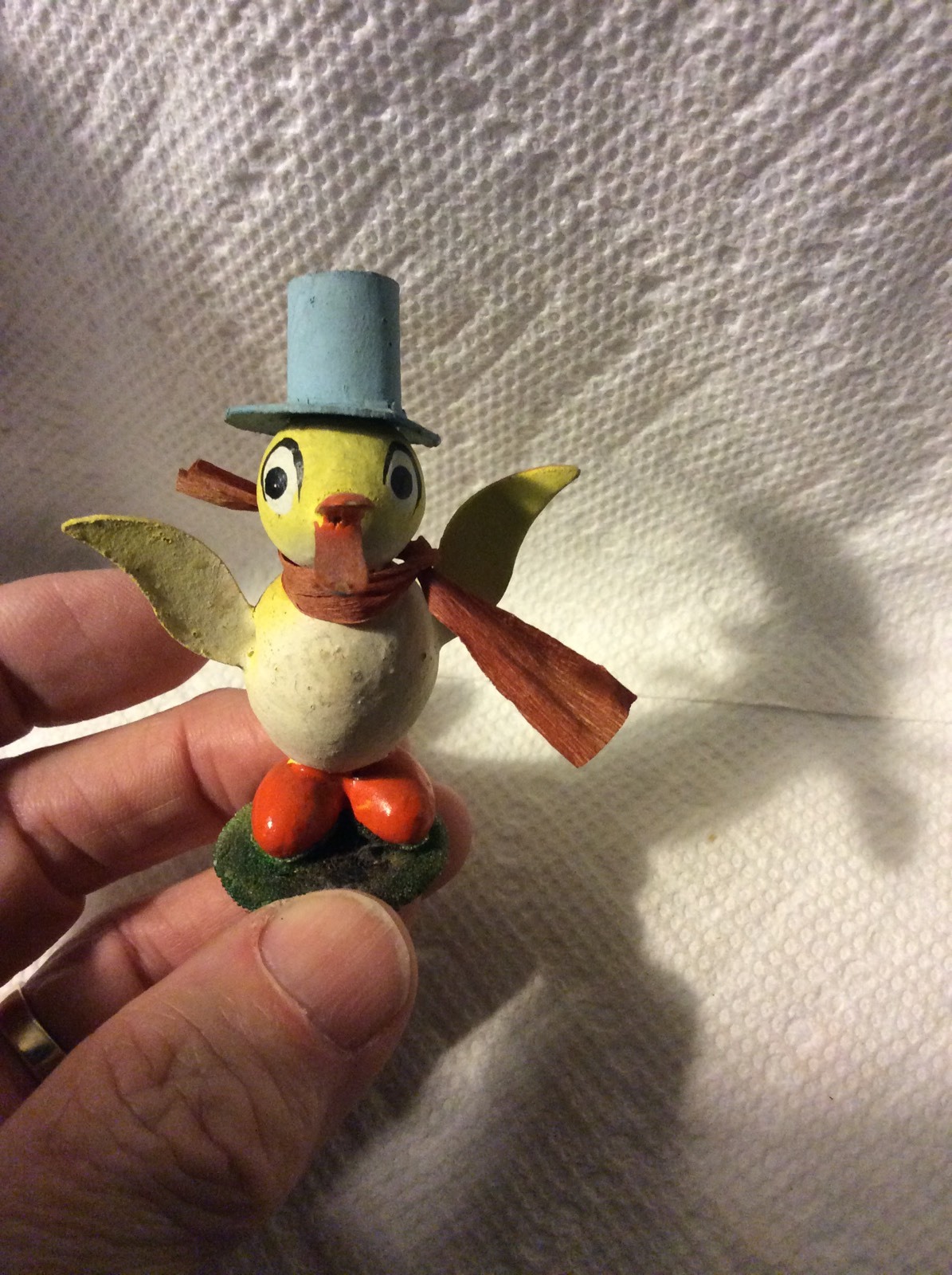 OLD GERMAN SPUN COTTON EASTER DUCK TOY | eBay