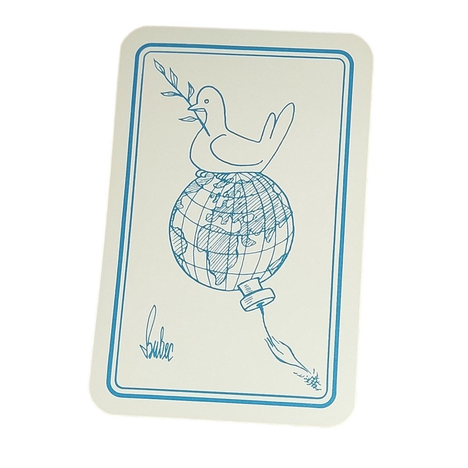 Polit-Poker Playing Card Dove of Peace on Earth Scrapbook Decor Collage ...