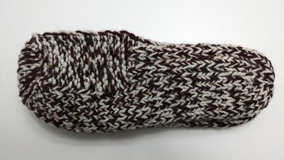 Hand Knitted Slippers Multi Colored Home Slippers Warm Comfy 100% ...