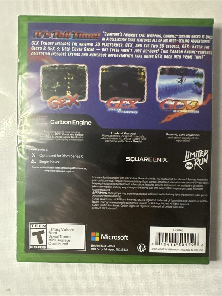 IN HAND READY TO SHIP GEX TRILOGY LIMITED RUN GAMES XBOX SERIES X U.S ...
