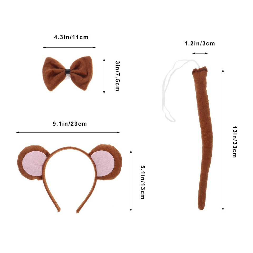 Monkey Headdress Set Baby Child Costume Accessories Animal Tails | eBay ...