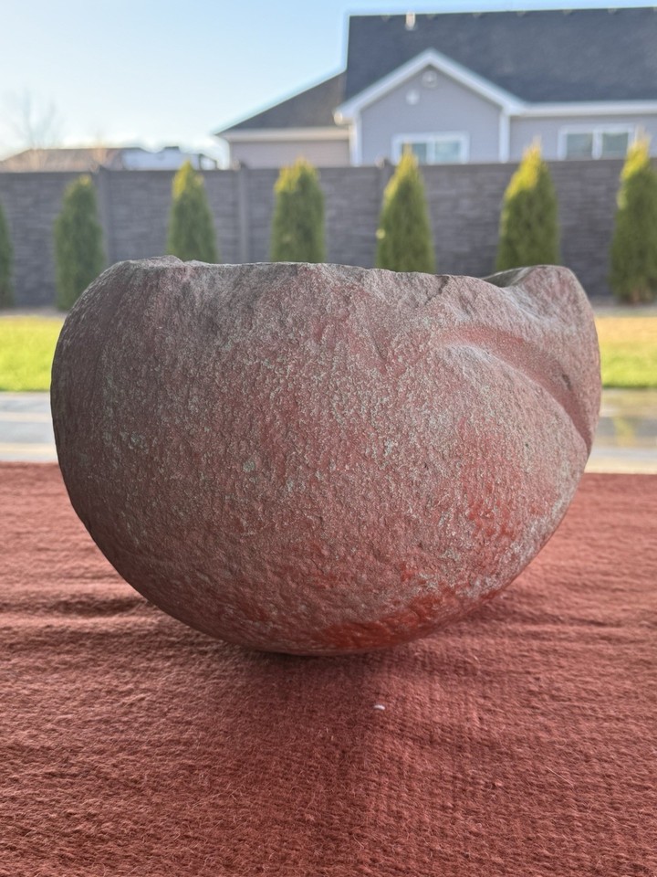 42LB! HUGE Native American Indian Grinding Bowl Grinding Stone Mortar And Pestle | eBay