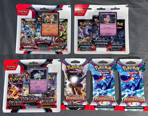 Pokemon 3 Pack Blister & sleeved booster packs Lot -Sealed | eBay
