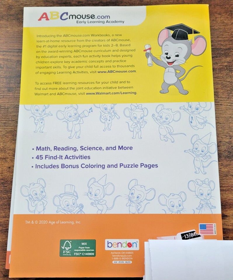 ABCMouse.com Early Learning Games Find-Its & More Activity Workbook ...
