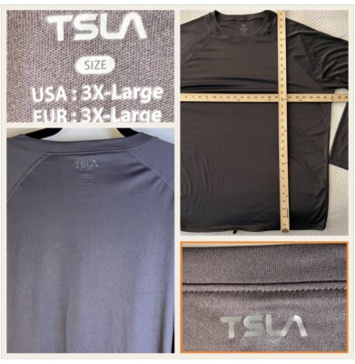 TESLA TSLA NASDAQ STOCK Men’s 3X Stretch Teslagear Long Sleeve T-Shirt ...