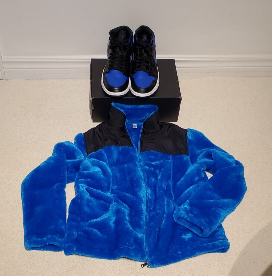 Nike Jordan 1 Hyper Royal Blue/Black Athletic Jacket - Matching Fits ...