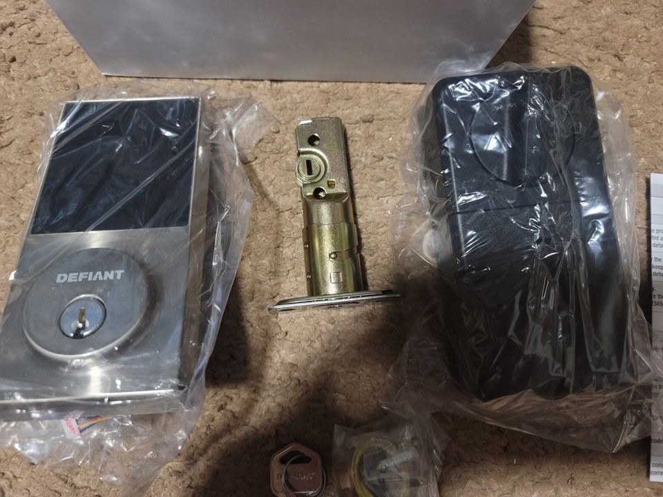 Defiant Electronic Touchpad Deadbolt Lock Entry Door Key Entry Satin ...