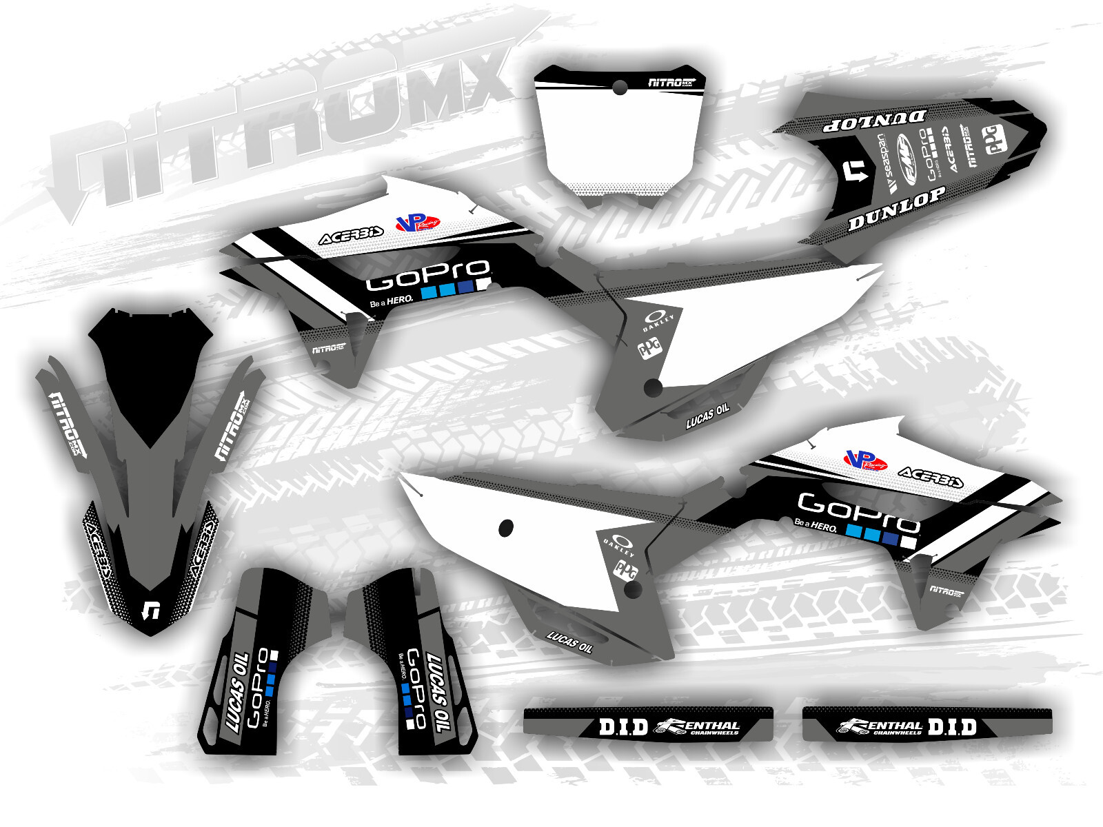 Graphics Kit fits Honda CRF 250 R CRF 250R 2022 2023 2024 Decals ...