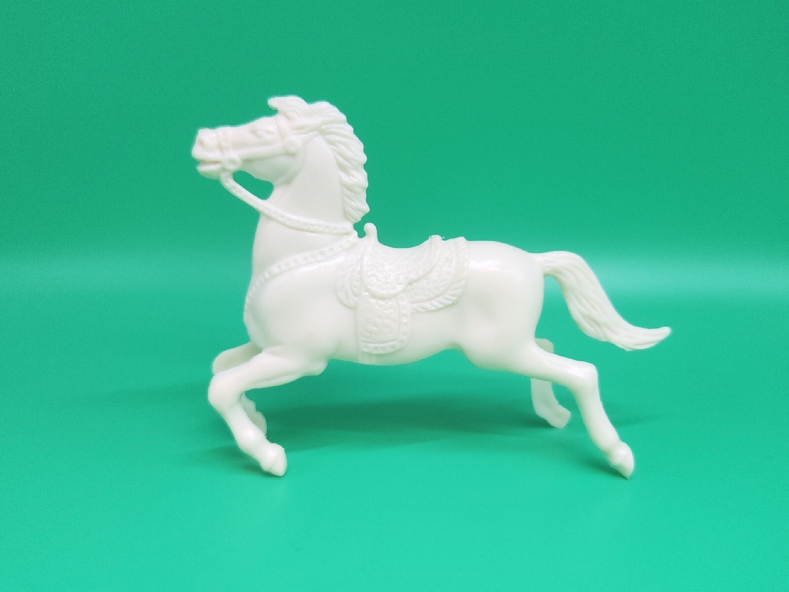 Lido Horse & Saddle White Toy Figure Vintage 1950's Plastic Robin Hood ...