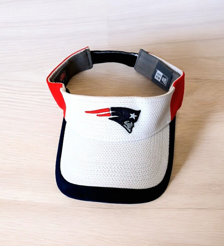 New Era New England Patriots Training Coaches Adjustable White Visor ...