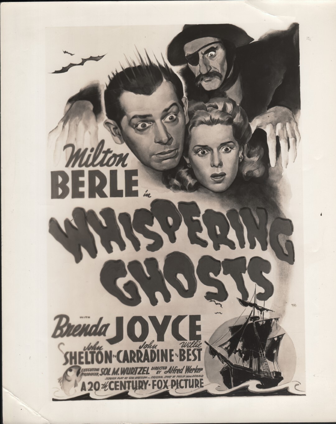 Whispering Ghosts (1942) 8x10 black & white movie photo #adart vintage repro | eBay