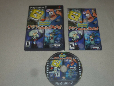 PLAYSTATION 2 SPONGEBOB SQUAREPANTS LIGHTS CAMERA PANTS GAME PS2 THQ ...