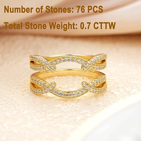 Ring Jacket Enhancers Insert Engagement Ring Silver Wedding Anniversary ...