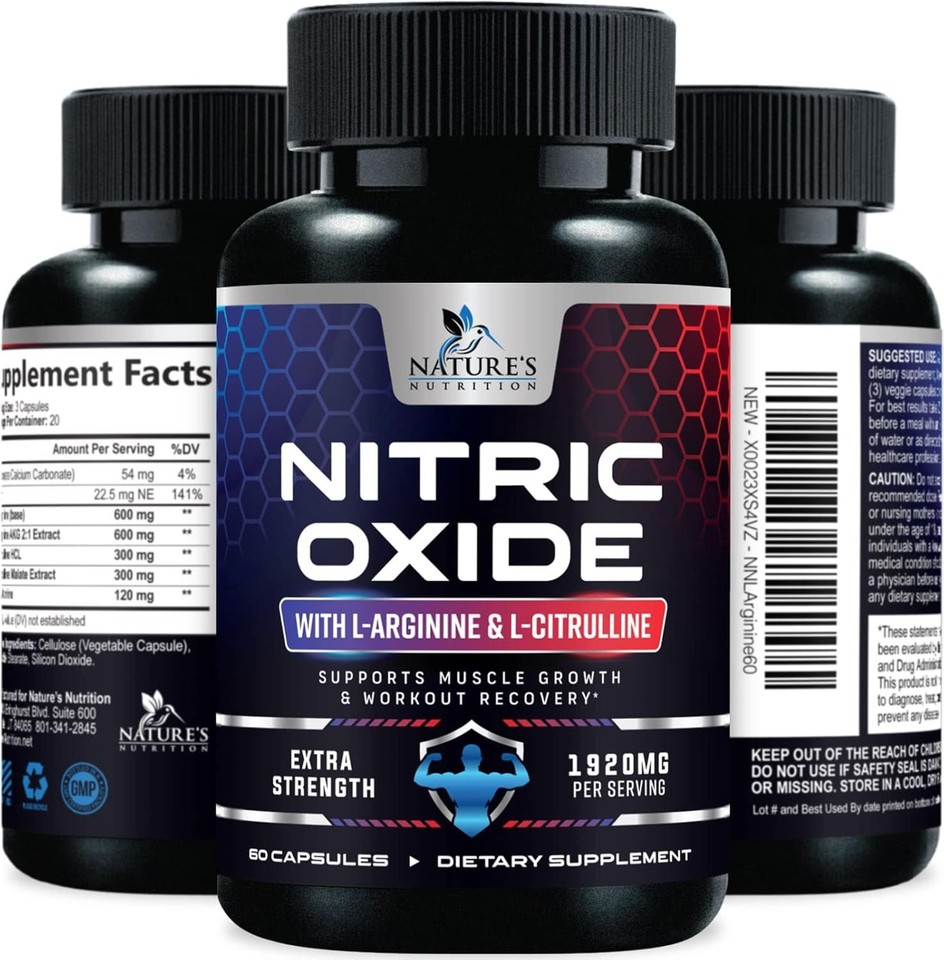 Nitric Oxide Booster Extra Strength - L Arginine 3X Strength Nitric Oxide Suppor | eBay