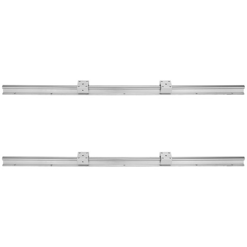 VEVOR 2PCS SBR20 1000mm Linear Guide Rail Slide Rail 4 PCS SBR20UU ...