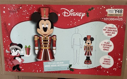 Disney 5Ft LED HOLIDAY MINNIE MOUSE NUTCRACKER NEW SEALED BOX 2025 Home ...