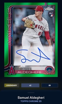 25 Topps Bunt DIGITAL Chrome Green Signature LEGENDARY 99cc Samuel ...