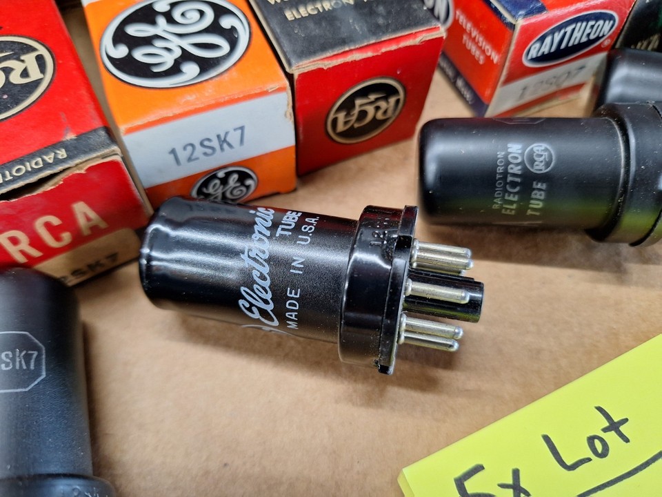 5x lot 12SK7 12SQ7 Vacuum Tube AA5 radio metal | eBay