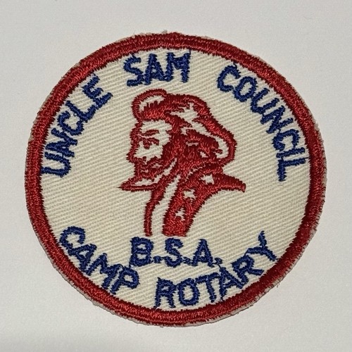 Camp Rotary Patch Uncle Sam Council New York NY Cut Edge Gauze Back | eBay