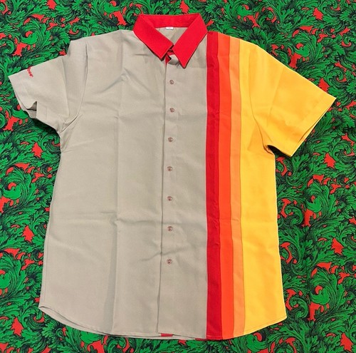 Jollibee Fast Food Restaurant Employee Uniform Shirt Mens Sz XL | eBay