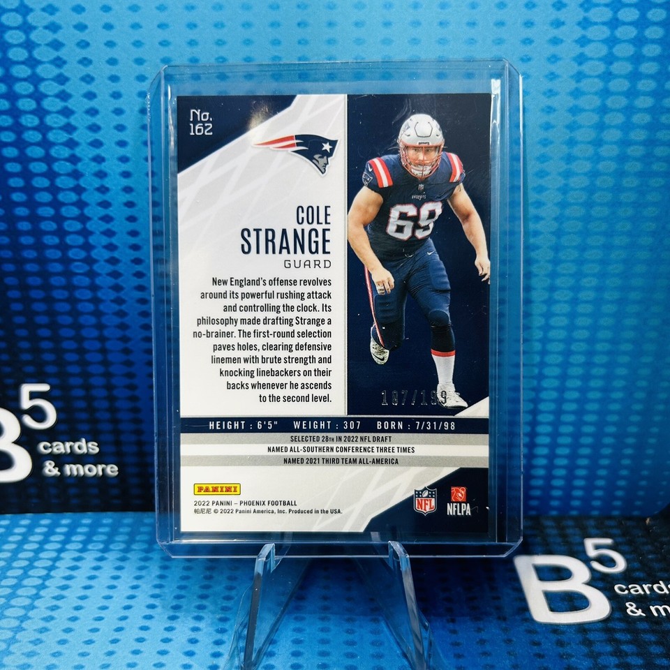 2022 PANINI PHOENIX COLE STRANGE PINK RC 187/199 Patriots #162 | eBay