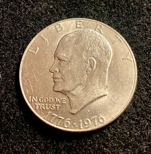 1776-1976 D Eisenhower Liberty Bell Moon Silver One Dollar US ...